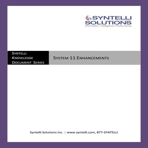 Skds version 11 enhancements | PDF | Computer Software and Applications | Computing
