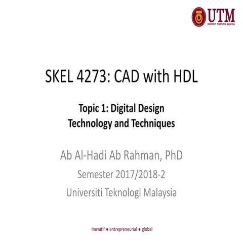 SKEL 4273 CAD with HDL Topic 1 | PDF