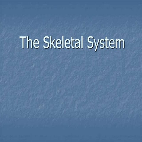 Skeletal System PowerPoint Presentation. | PPT