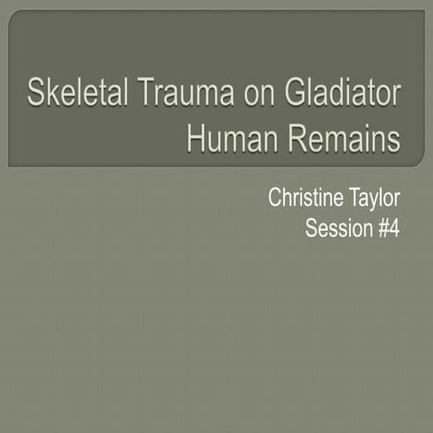 Archaeological fieldschool of Sanisera, session 4, 2010: Skeletal ...