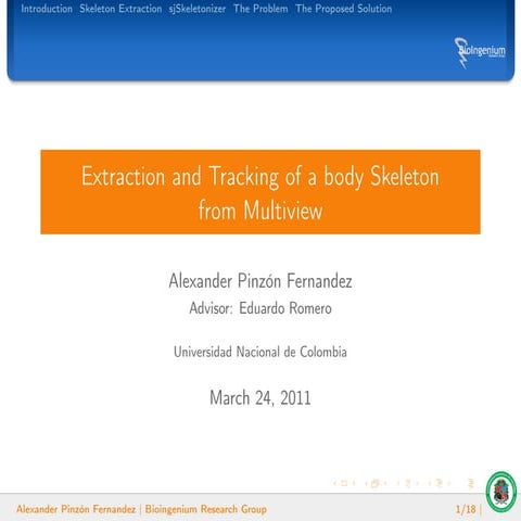 Skeleton Extraction 2011 Ppt