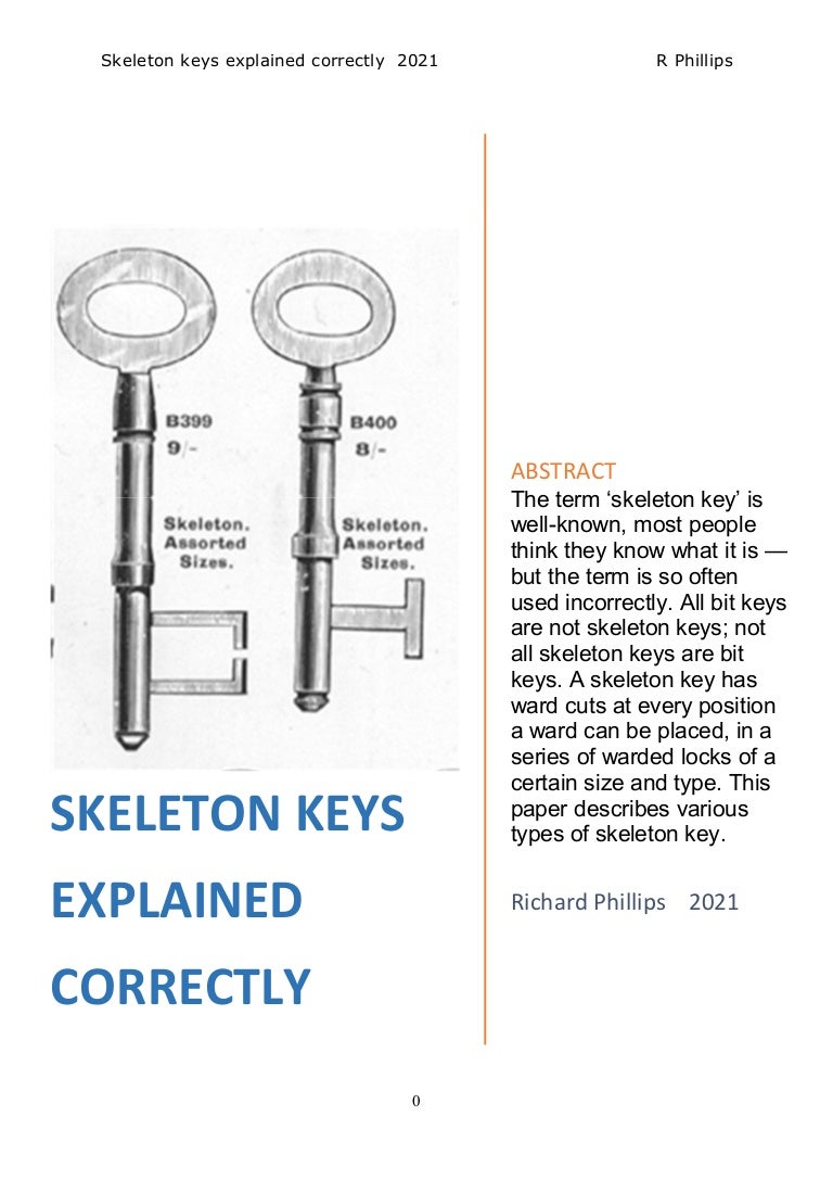 Skeleton keys explained correctly (illustrated)