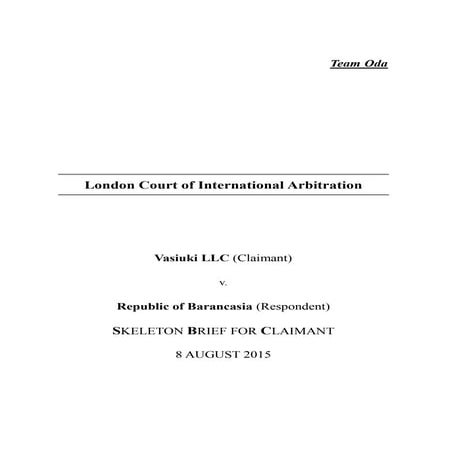 Skelton brief for claimant team oda | PDF