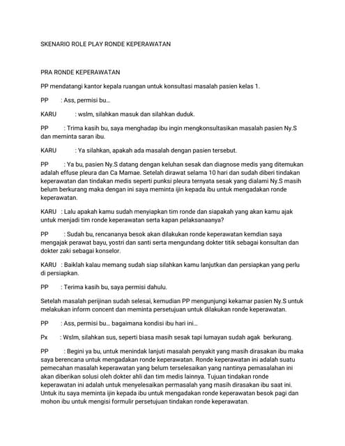 377118361 skenario-role-play | PDF