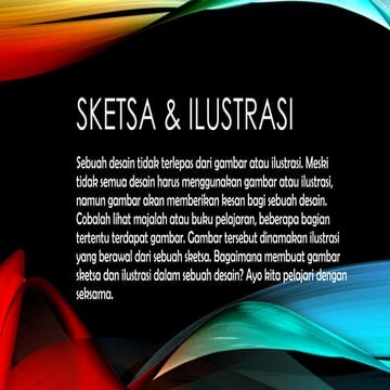 SKETSA & ILUSTRASI Power Point untuk SMK jurusan DKV | PPTX