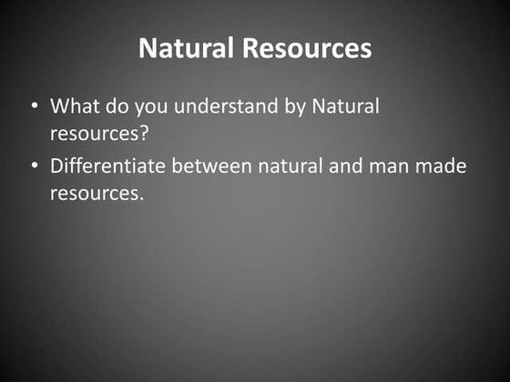 Conservation of natural resources.ppt | Agriculture | Industries