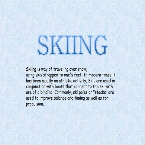 Skiing 1 | PPT