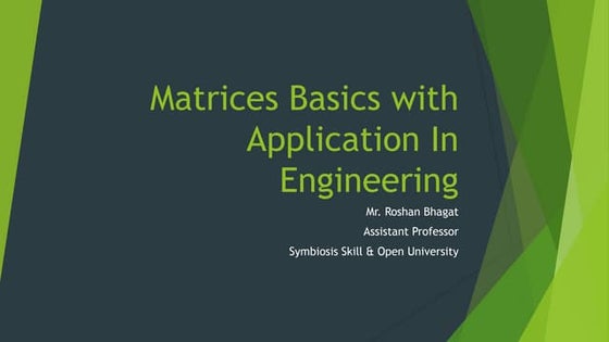 Application of matrices in real life | PDF