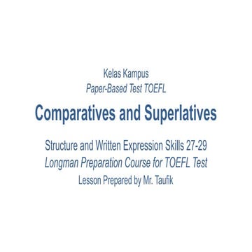 COMPARATIVE TOEFL SKILL 27 - 29 SUMMARY | PPTX