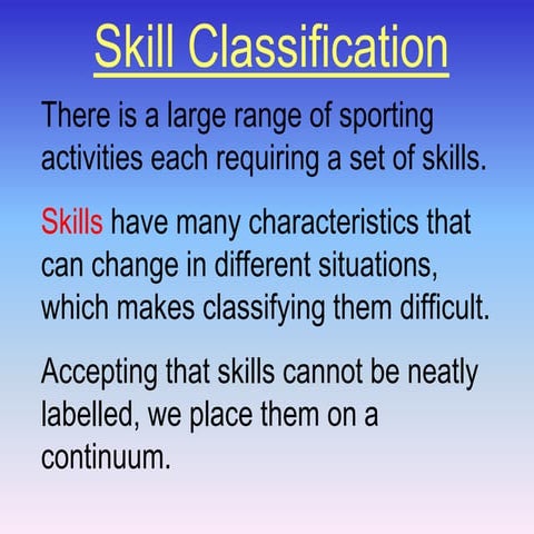 Skill classification | PPTX