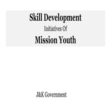 Skill development opportunities and solutions for Indian states | PPT