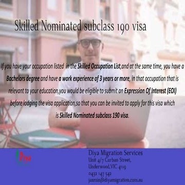 Skilled nominated subclass 190 visa | PPTX