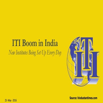 Skilling India through ITI [Industrial Training Institutes] Boom | PPTX