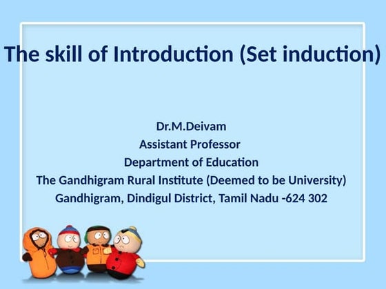 SET INDUCTION | PPT