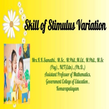 Skill of stimulus variation 1 | PPTX