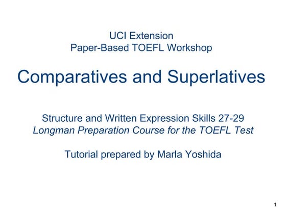 Comparison of adjectives | PPTX