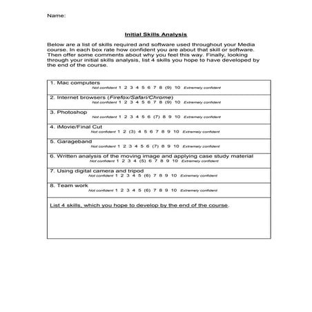Skills analysis | DOCX
