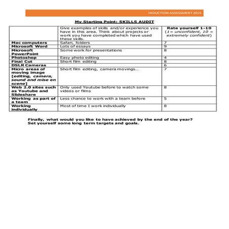 Skill Audit | PDF