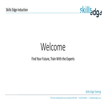 Skills Edge induction | PPT