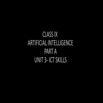 Comprehensive Overview of ICT Skills and Computer Systems for Class IX ...