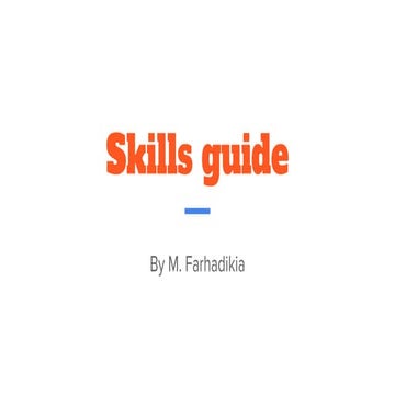Skills guide | PPT