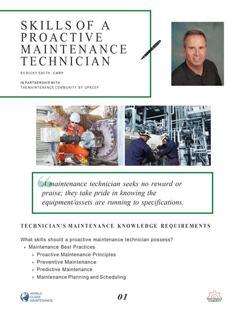 Preventive Maintenance Maturity Matrix 2013 version | PDF