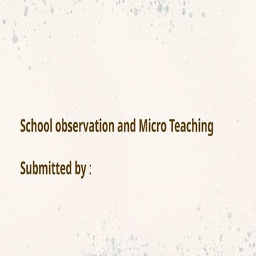 School observation: skills of explaining | PPTX