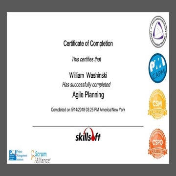 Agile and Scrum Certificates of Completion - Professional Development ...