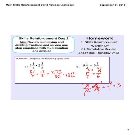 Day 1 skills reinforcement | PDF