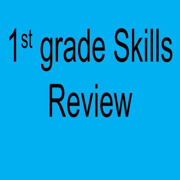 1st Grade Skills Review | PPT | Geography | Science