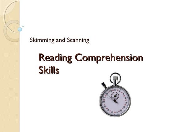 Skimming & Scanning | PPT