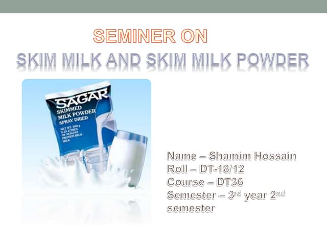 Physical and chemical properties of milk | PPT | Chemistry | Science