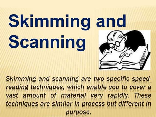 Introduction to Reading techniques to follow | PPT