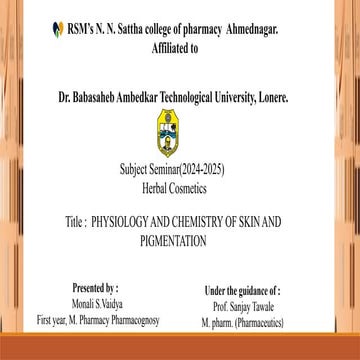 Physiology and chemistry of skin and pigmentation | PPTX