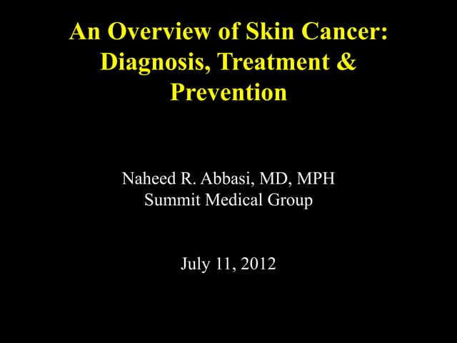 Skin Cancer P P T | PPTX