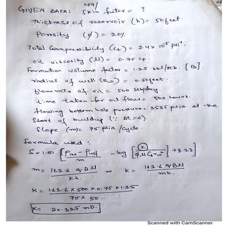 Skin factor determination | PDF
