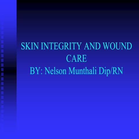 Skin integrity and wound care [autosaved] (2) | PPTX
