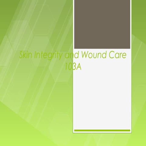 Skin integrity and Wound Care | PPT
