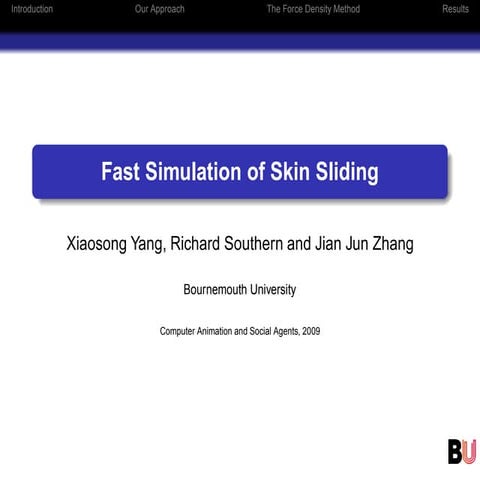 Fast Simulation of Skin Sliding | PDF