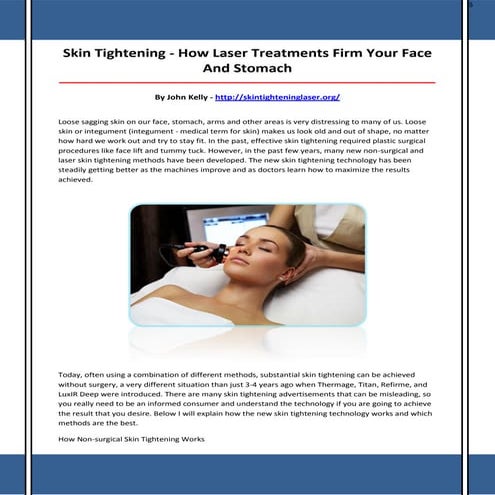 Skin tightening laser | PDF
