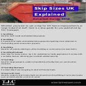 Skip Sizes UK Explained - 2019