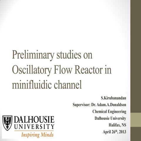 Oscillatory Flow Reactor | PDF