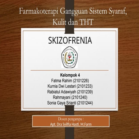 Materi penyakit skizo farmasi Indonesia universitas | PPT