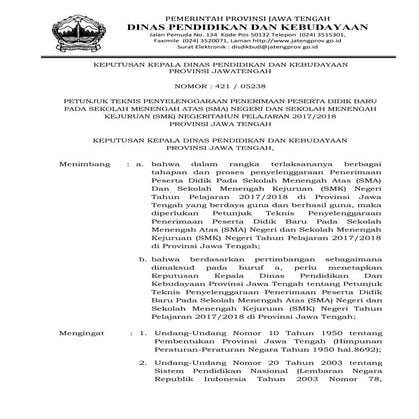 Sk juknis ppdb_2017 | PDF