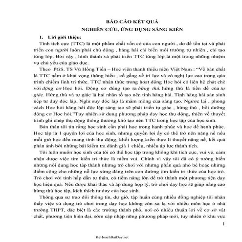 SKKN Thiết kế và sử dụng trò chơi nhằm phát huy tính tích cực trong dạy học chương trình địa lí ...