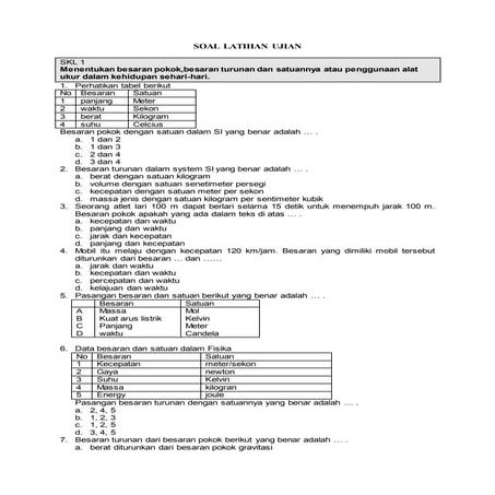 Skl 1 besaran dan satuan | PDF