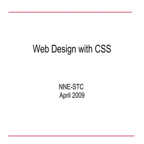 Joel Sklar: Web Design with CSS | PPT