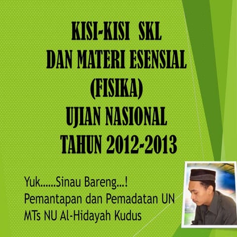 Skl un 2012 2013 fisika | PPTX