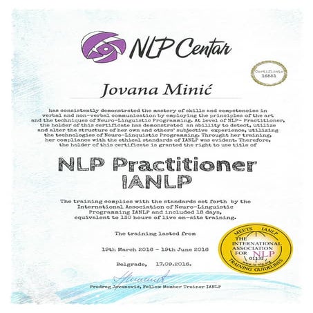 NLP Practitioner IANLP | PDF