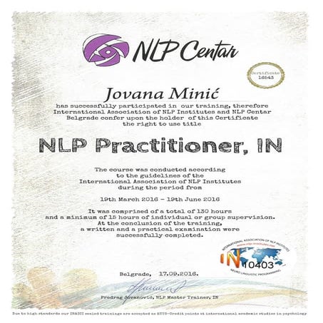NLP Practitioner | PDF